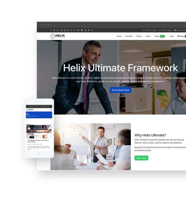 Website erstellen: Helix Ultimate Template Joomshaper | Anleitung | Video